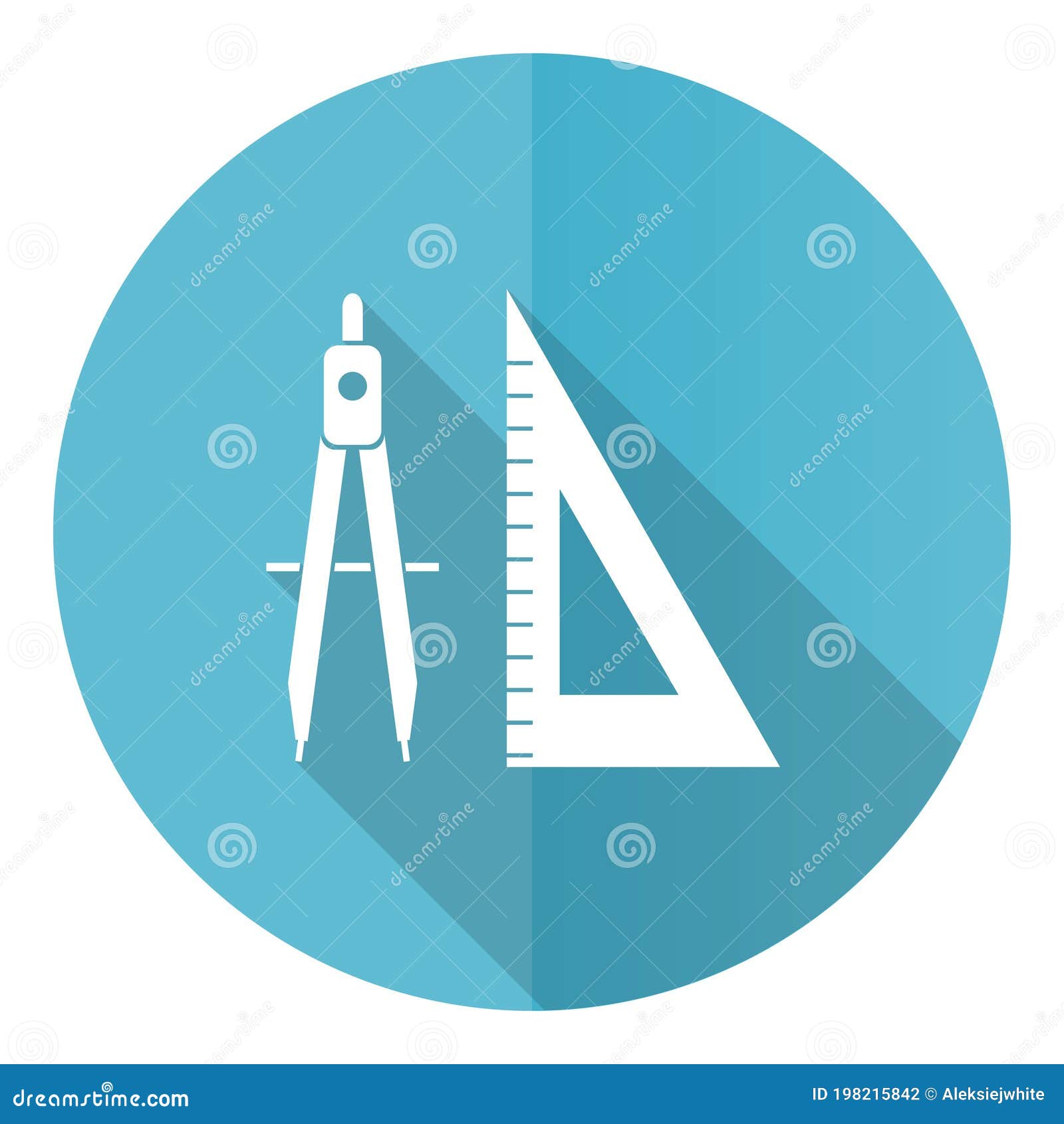 Learning Vector Icon, Education Flat Design Blue Round Web Button ...