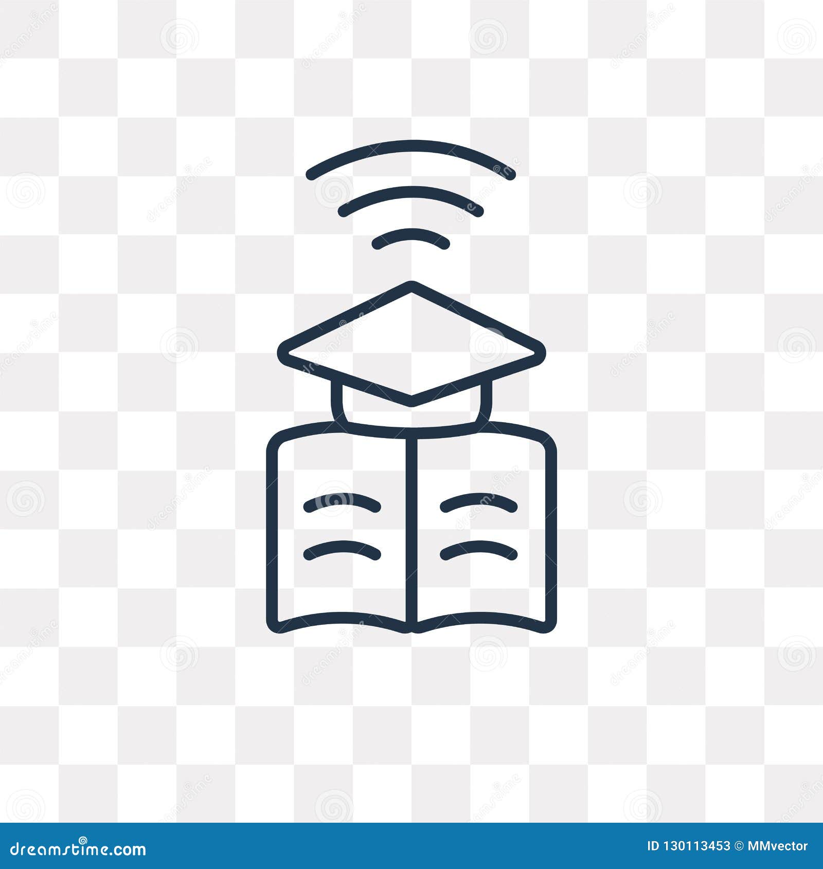 Learning Vector Icon Isolated on Transparent Background, Linear Stock ...
