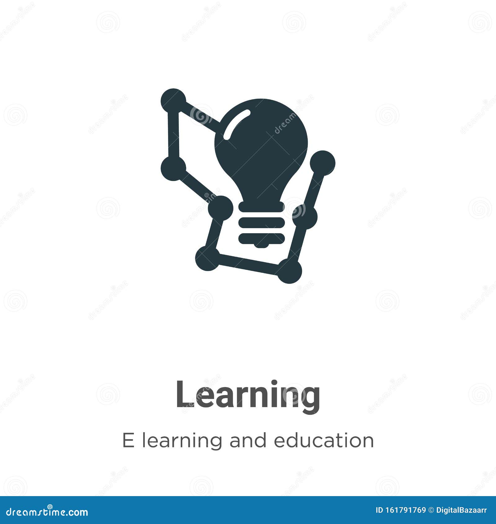 Learning Vector Icon on White Background. Flat Vector Learning Icon ...