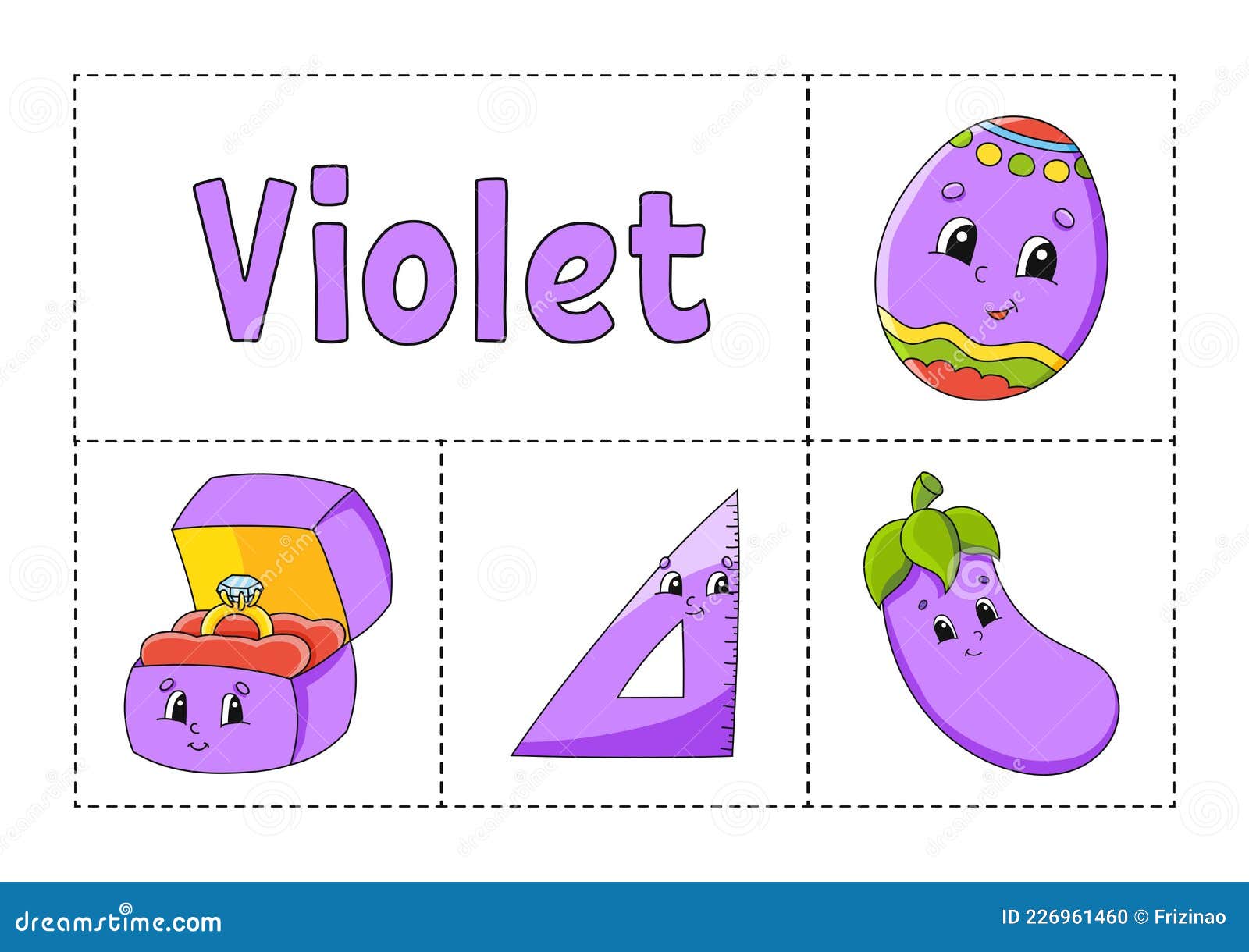 Learning Violet Color for Kids. Education Developing Worksheet ...