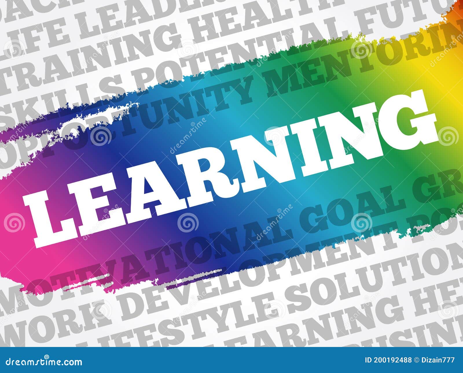 Learning Word Cloud Concept Stock Illustration - Illustration of cloud ...