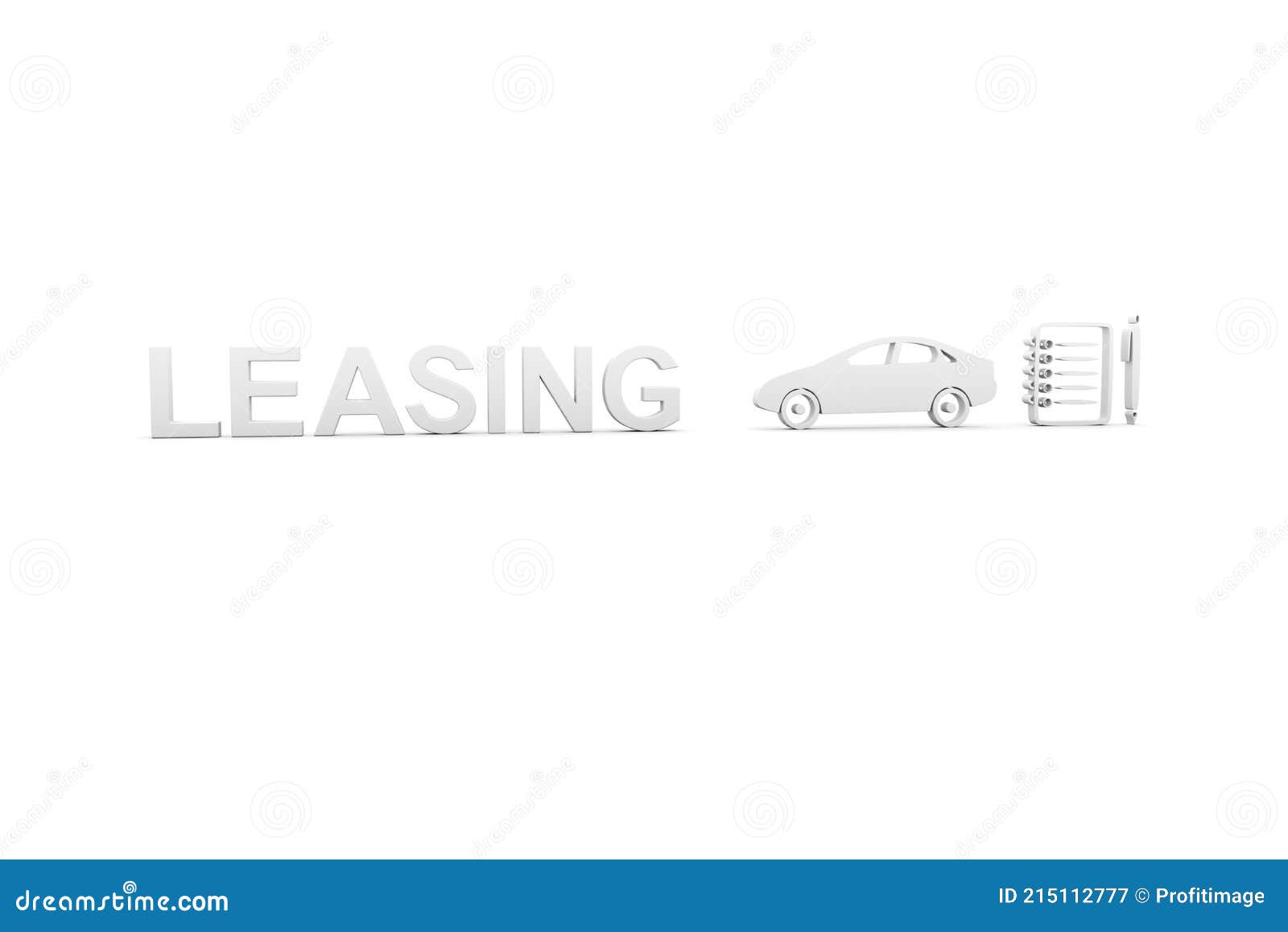 LEASING Concept White Background 3d Stock Illustration - Illustration ...