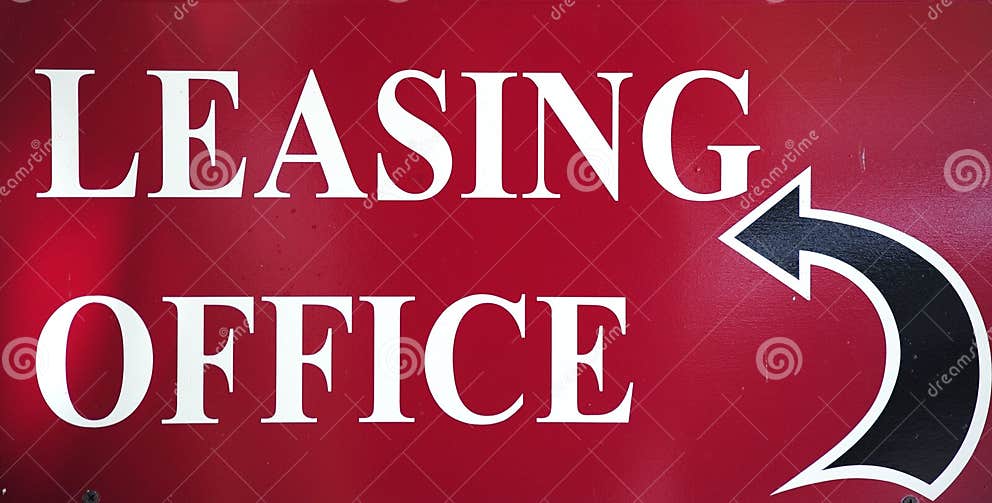Leasing office sign. stock photo. Image of house, agent - 5686094