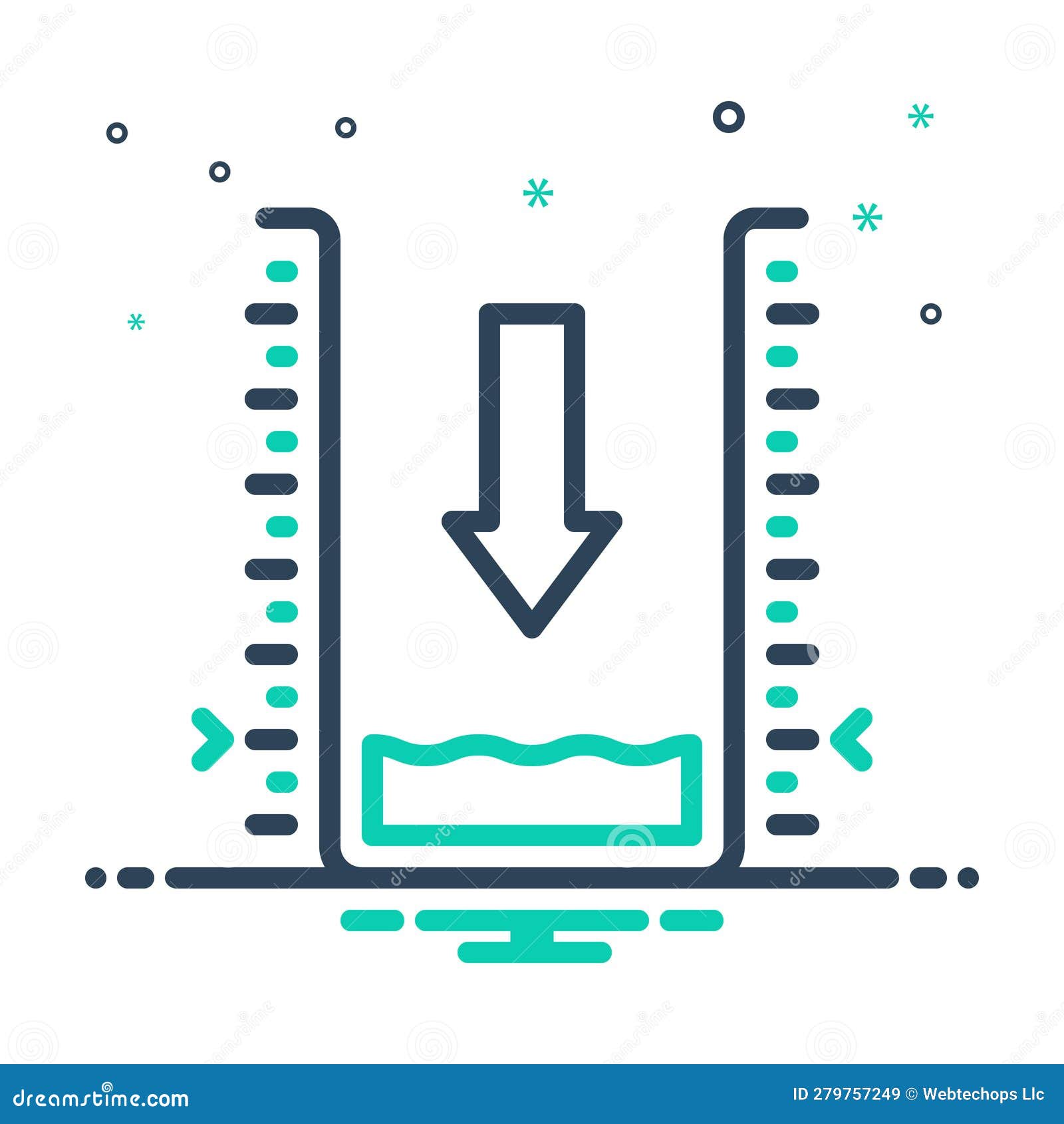 Mix Icon For Least, Document And Attendance Vector Illustration ...