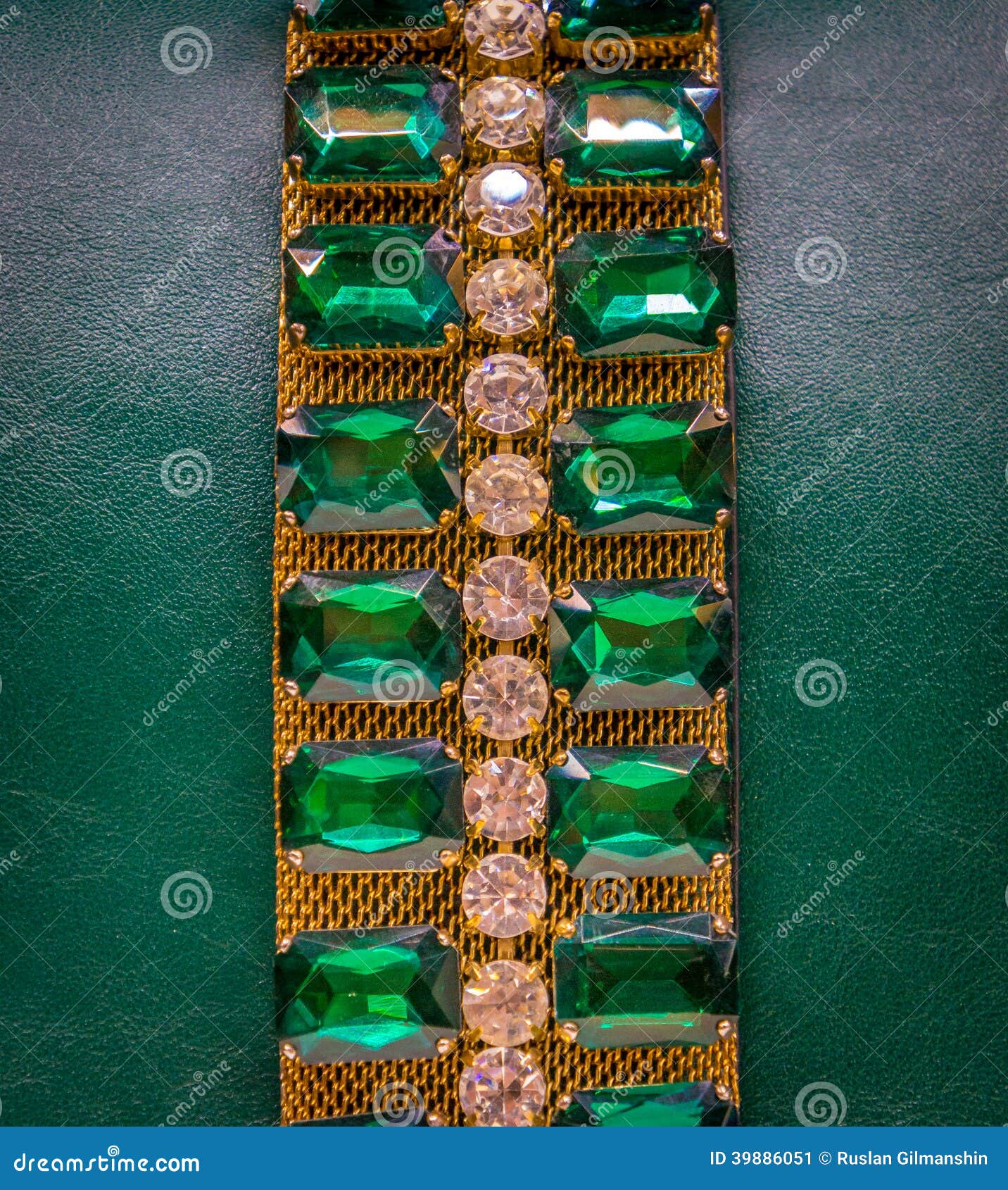 Leather Background with Green Gems Stock Image - Image of expensive ...