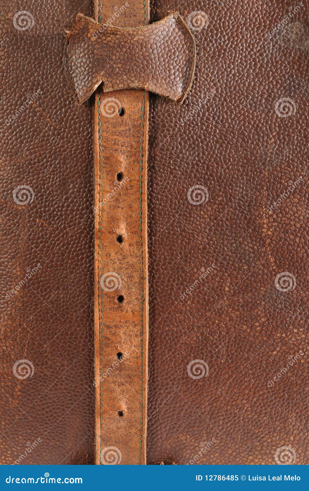 Leather band. stock image. Image of lace, suitcase, stitch - 12786485