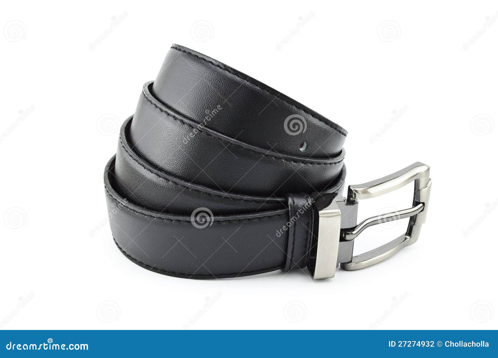 Leather Belt stock photo. Image of buckle, clothes, isolated - 27274932