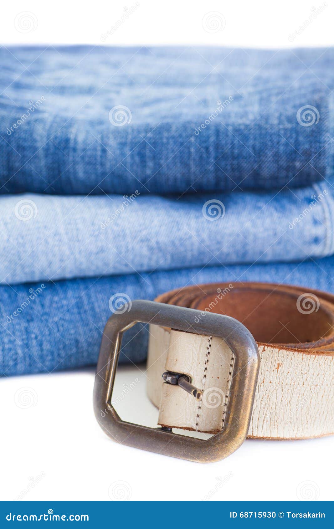 Leather Belt and Blue Denim Jean Stock Photo - Image of belt, jean ...