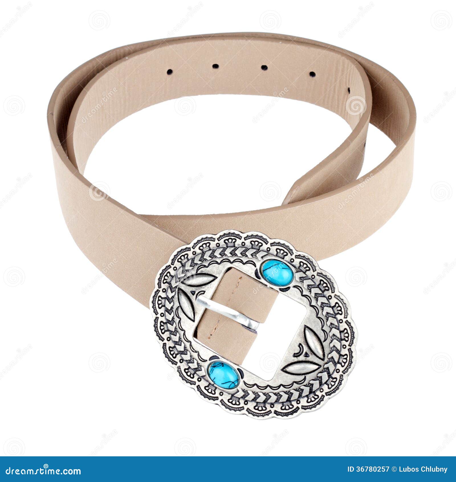 Leather Belt on White Background Stock Image - Image of buckle, close ...