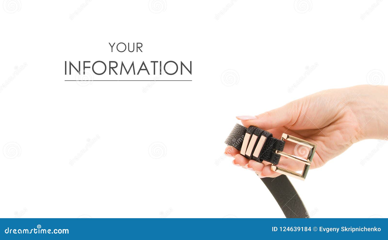 Leather Black Belt in Hand Pattern Stock Photo - Image of ornate ...