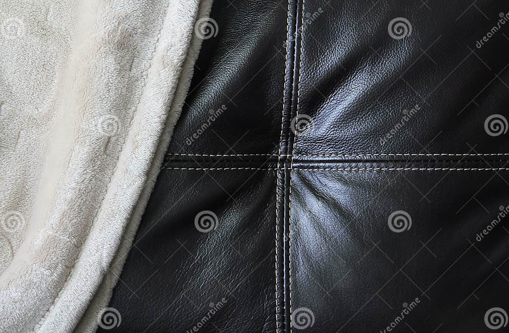 Leather & Blanket stock image. Image of wavey, brown - 94031789