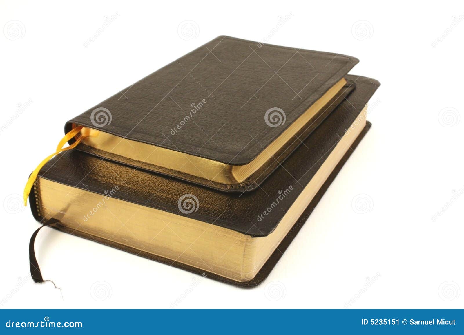 Leather Bound Books Over White Stock Image - Image of leather, study ...