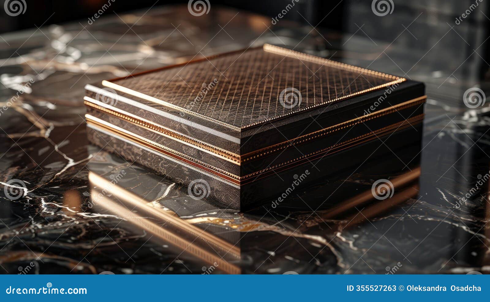 A Leather-bound Box on a Desk. Stock Image - Image of vintage, library ...