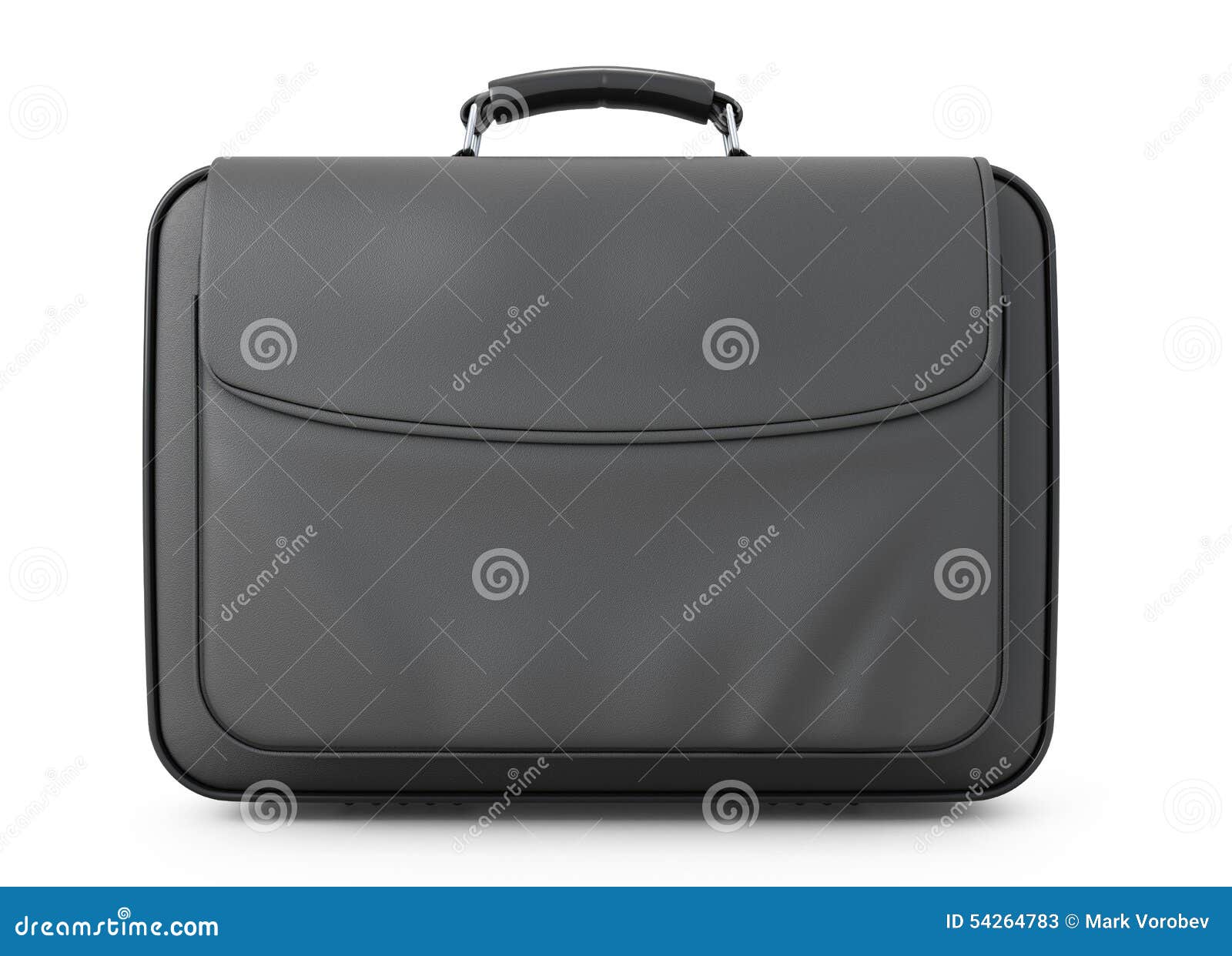 Leather Briefcase for Documents Front View Stock Illustration ...