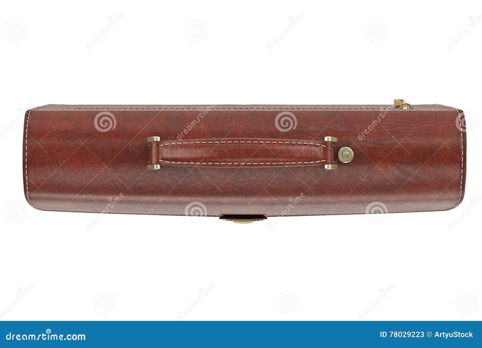 Leather Briefcase, Top View Stock Illustration - Illustration of design ...