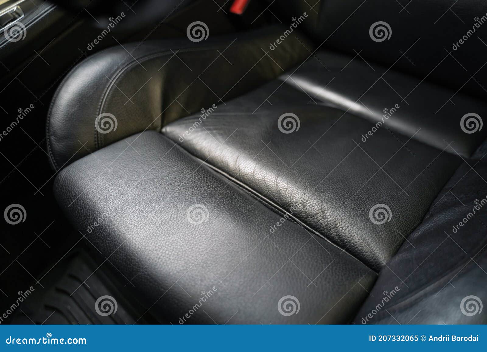 Leather Car Seats Close Up. Stock Image - Image of design, sitting ...