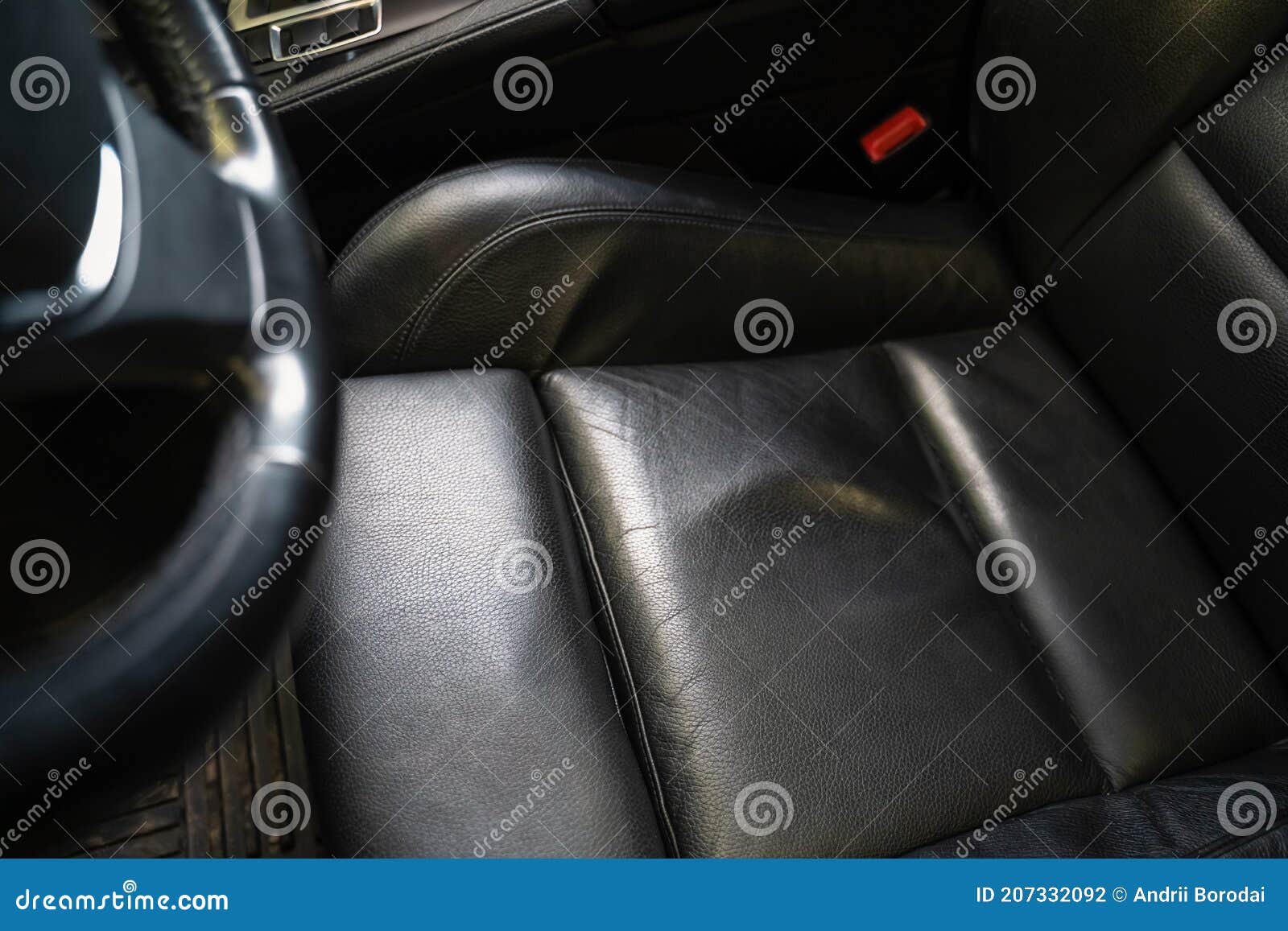 Leather Car Seats Close Up. Stock Photo - Image of detail, condition ...