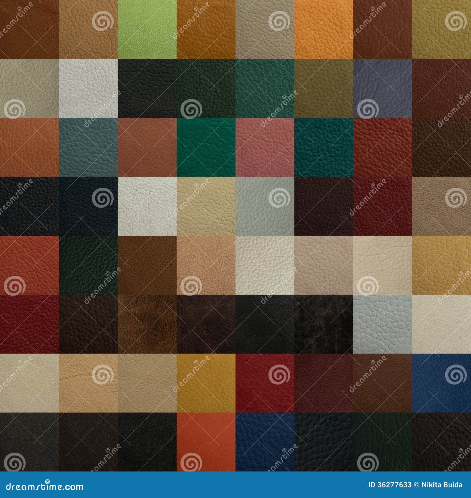 Leather Chart with Many Color Samples Stock Image - Image of frame ...
