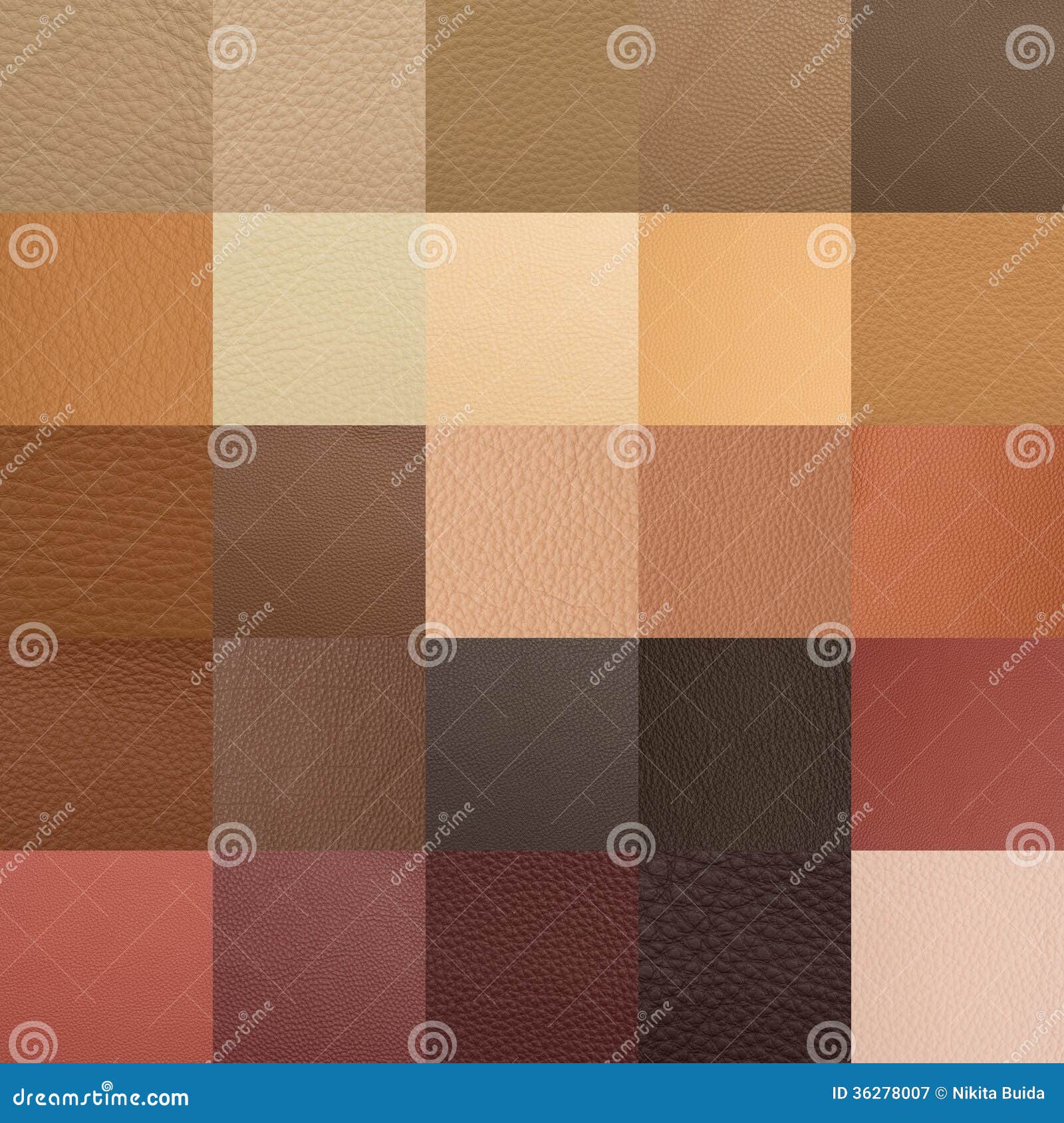 Leather Chart with Many Color Samples Stock Image - Image of animal ...