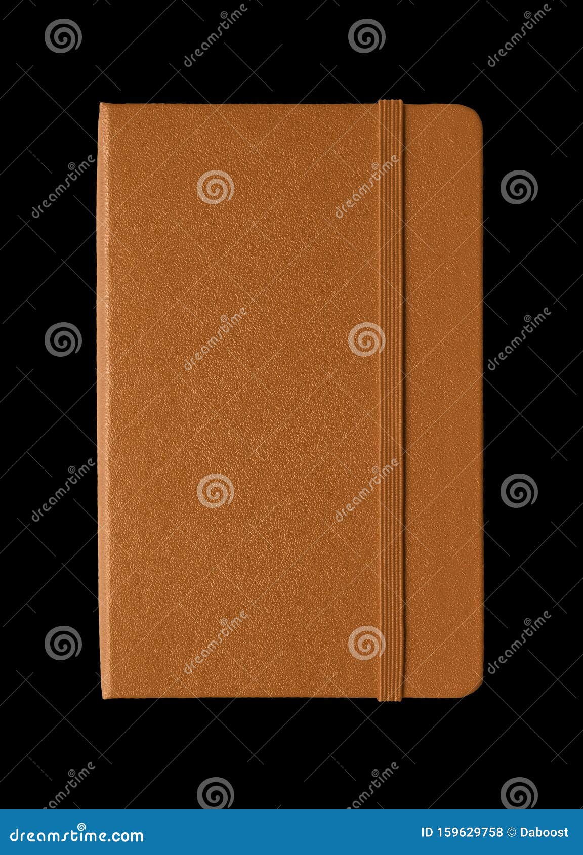Leather Closed Notebook Isolated on Black Stock Photo - Image of empty ...
