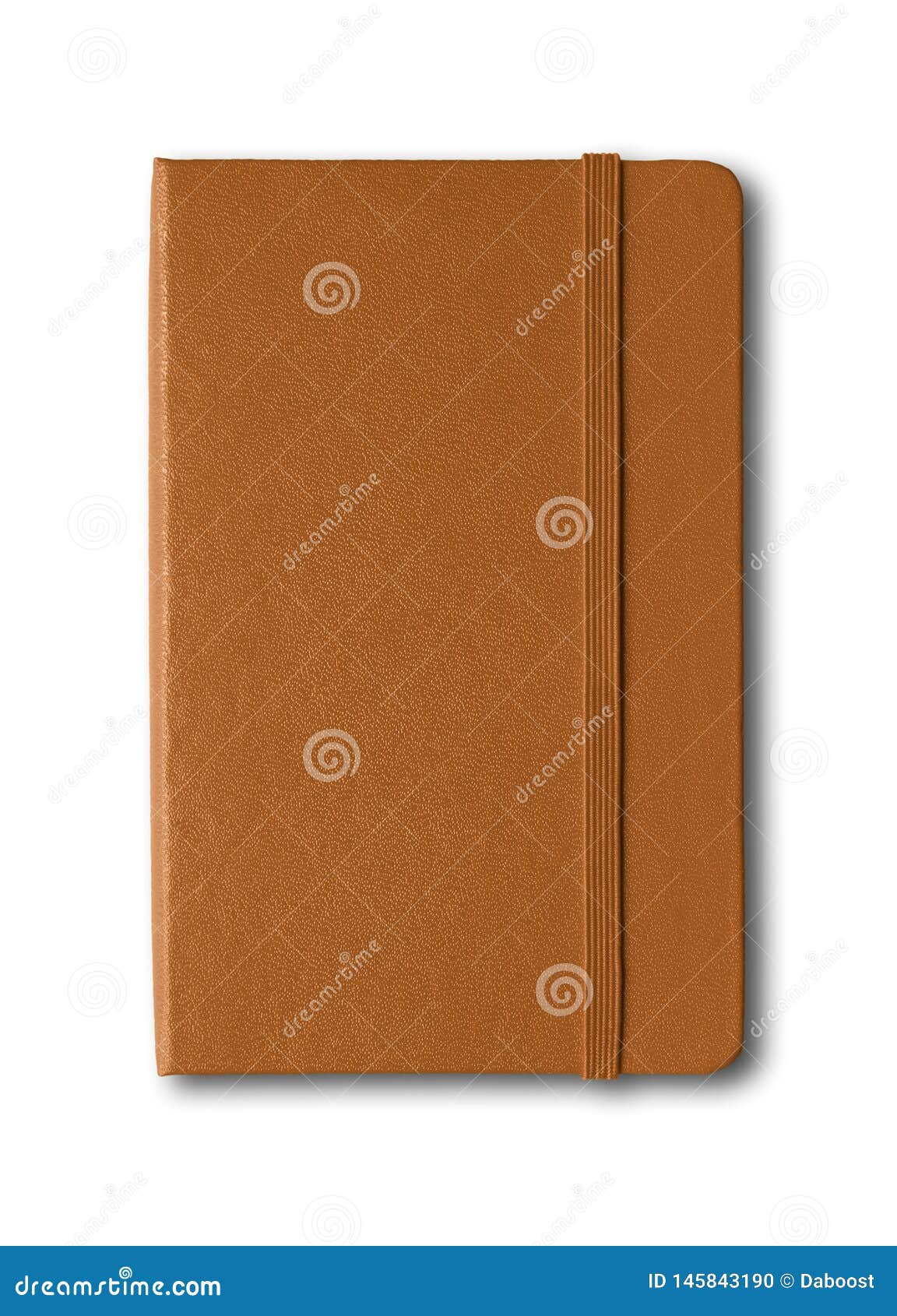 Leather Closed Notebook Isolated on White Stock Photo - Image of mockup ...