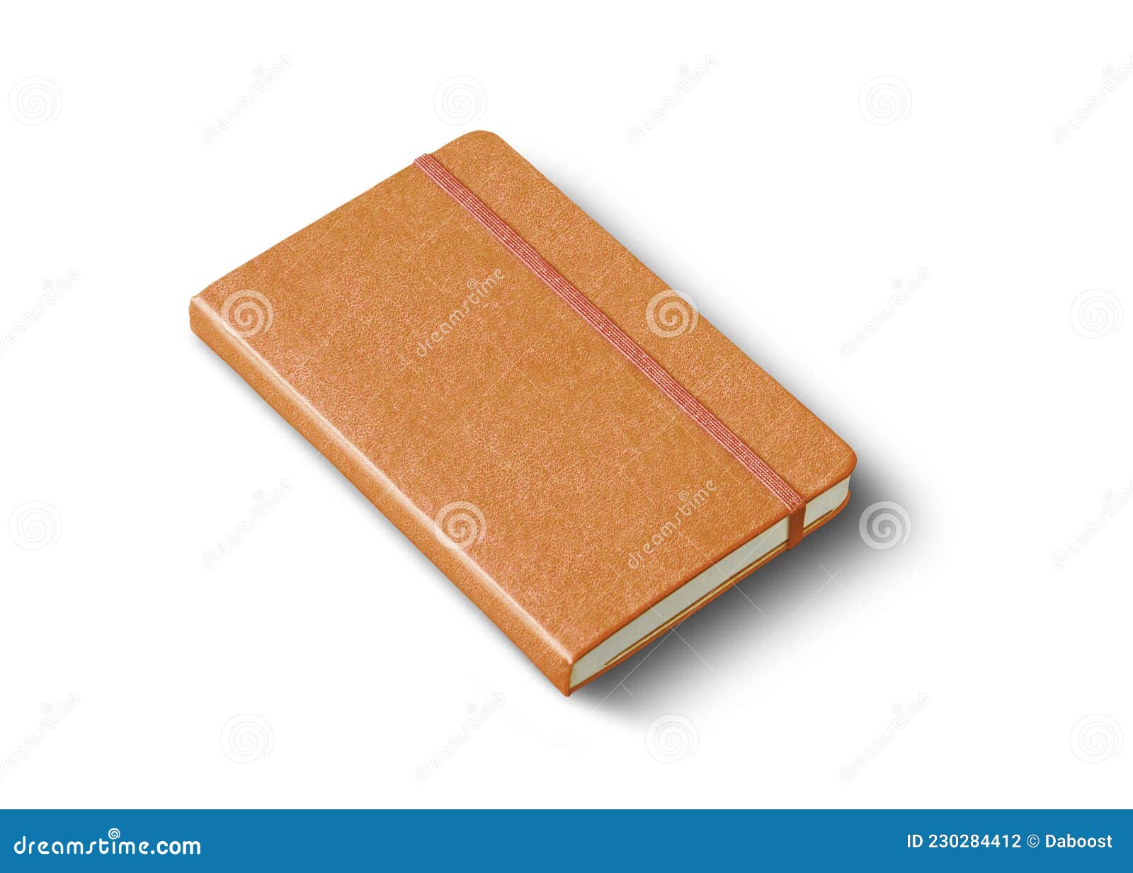 Leather Closed Notebook Isolated on White Stock Photo - Image of ...
