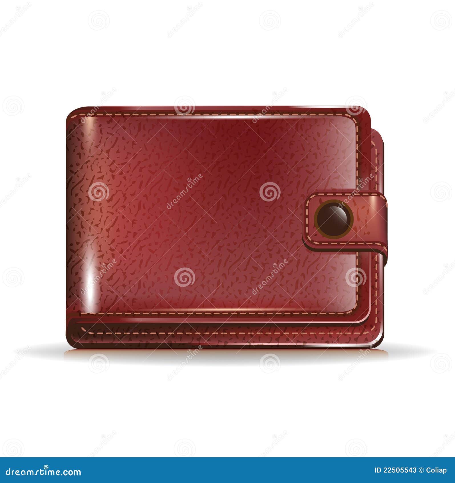 Leather closed wallet stock vector. Illustration of leather - 22505543
