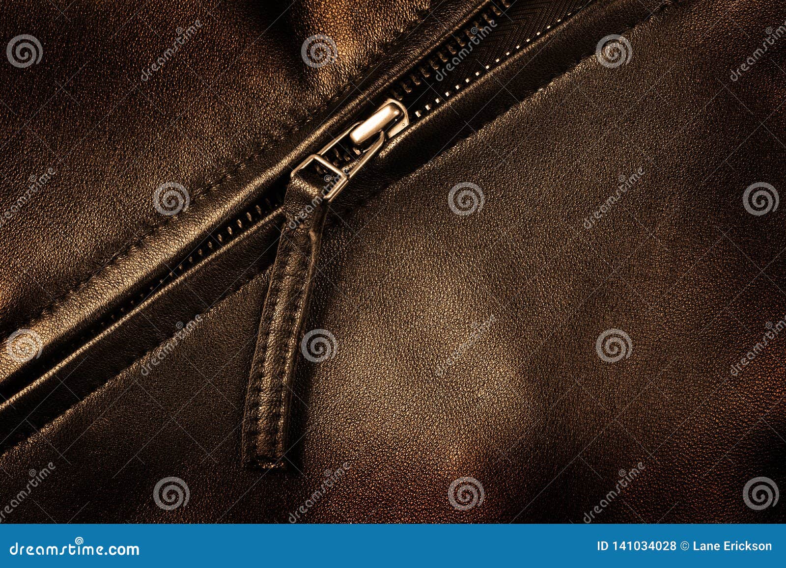Leather Coat Jacket Zipper Fashion Texture Stock Photo - Image of ...