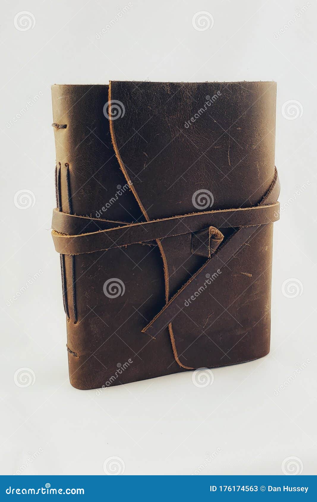 Leather Covered Old Fashioned Journal Writing Book-diary Stock Image ...