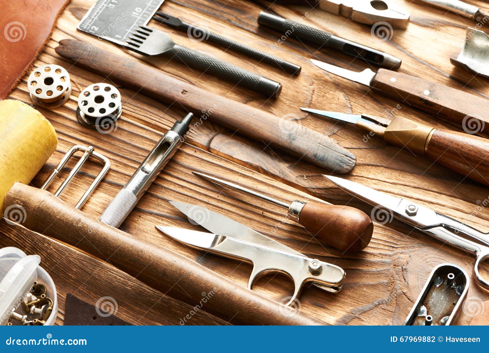 Leather Crafting Tools Stock Image | CartoonDealer.com #31873087