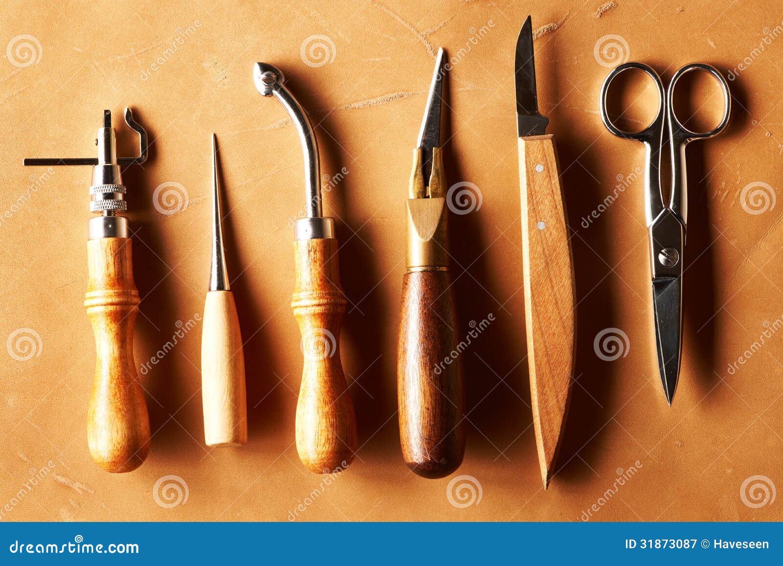 Leather Crafting Tools Stock Image | CartoonDealer.com #31873087
