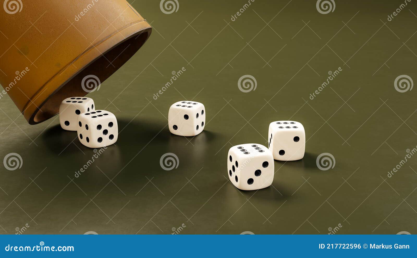 Five Red Dice On Golden Background Stock Photography | CartoonDealer ...