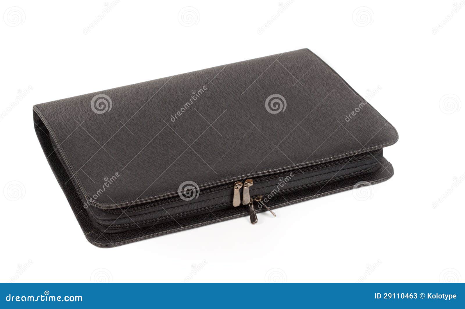 Leather Diary with a Zipper Stock Image - Image of literature, memo ...