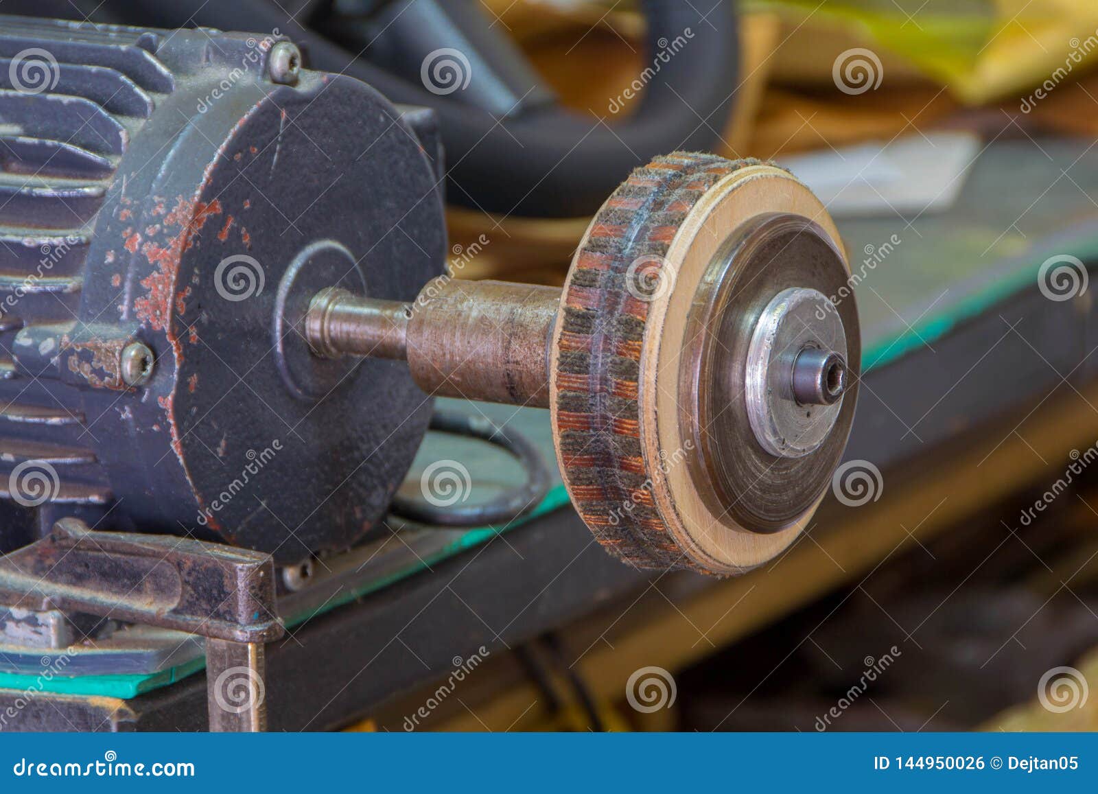 Leather Edge Burnisher Machine Stock Photo - Image of edges, automatic ...