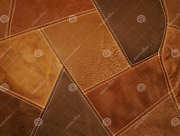 Leather Fabric Patchwork Background Stock Photo - Image of texture, stiched: 618470
