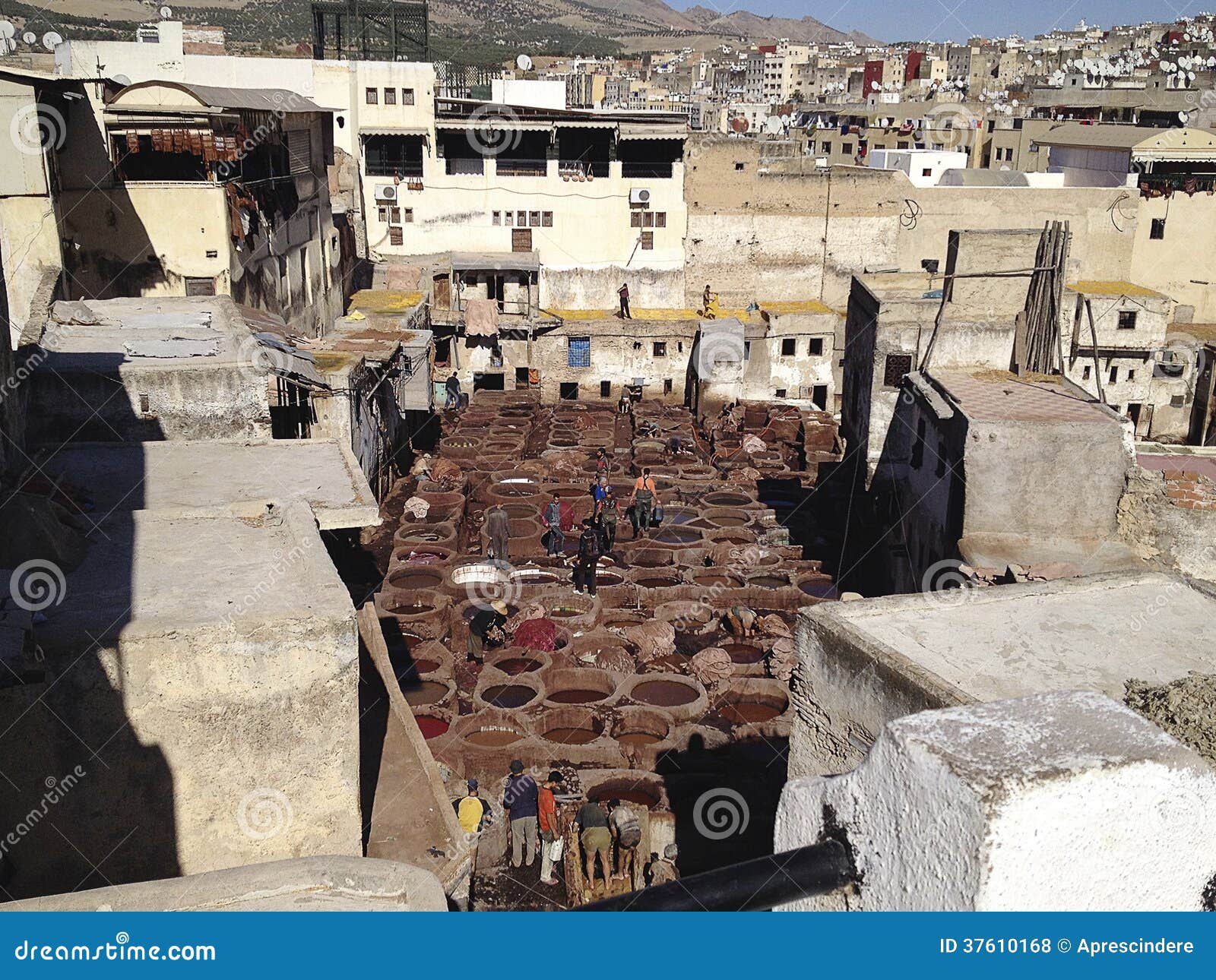Leather Factory Machine In The Dharavi Slum Bombay Stock Photography ...