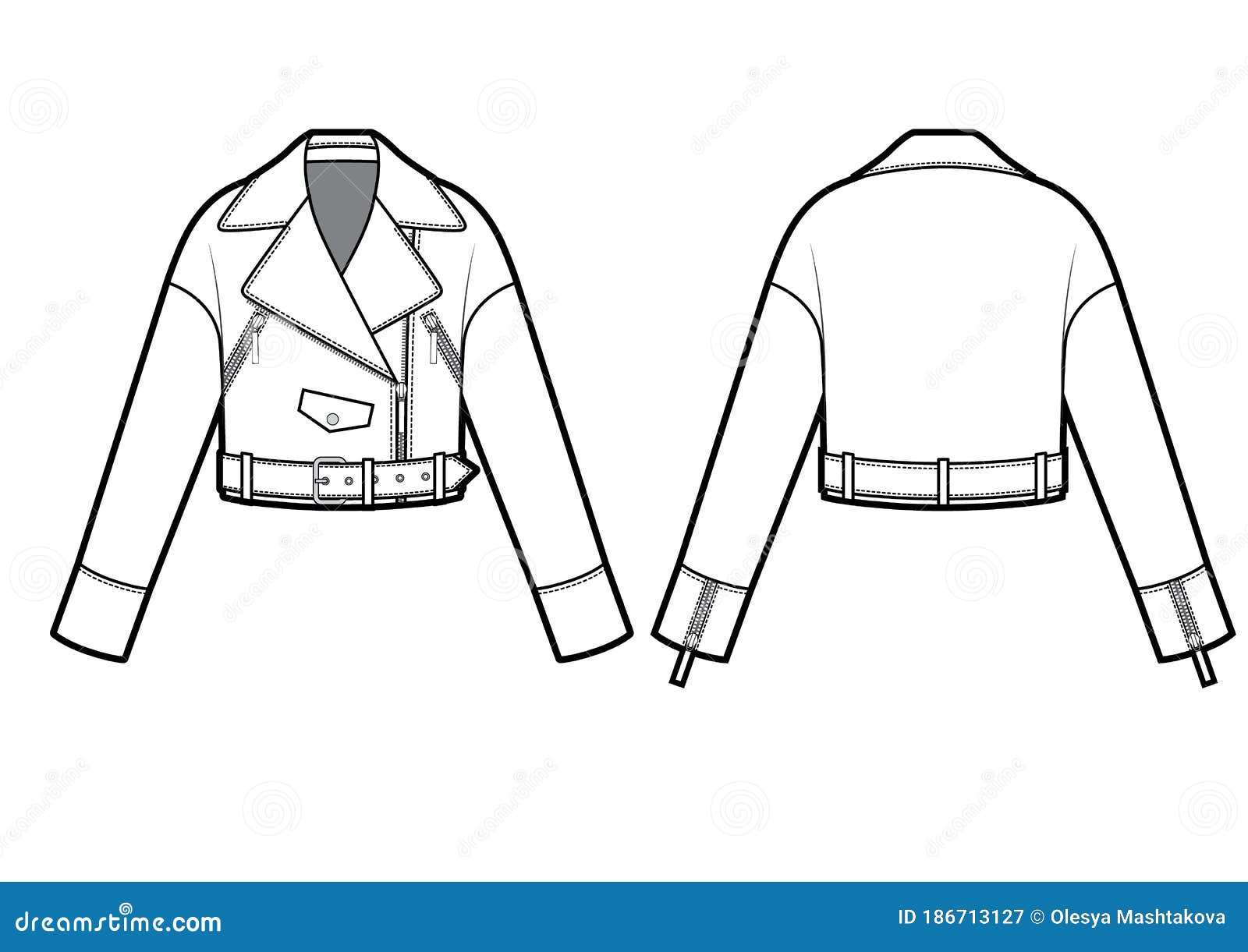 Leather Fashion Biker Jacket Vector Illustration Stock Illustration ... Leather Fashion Biker Jacket Vector Illustration Stock Illustration ...