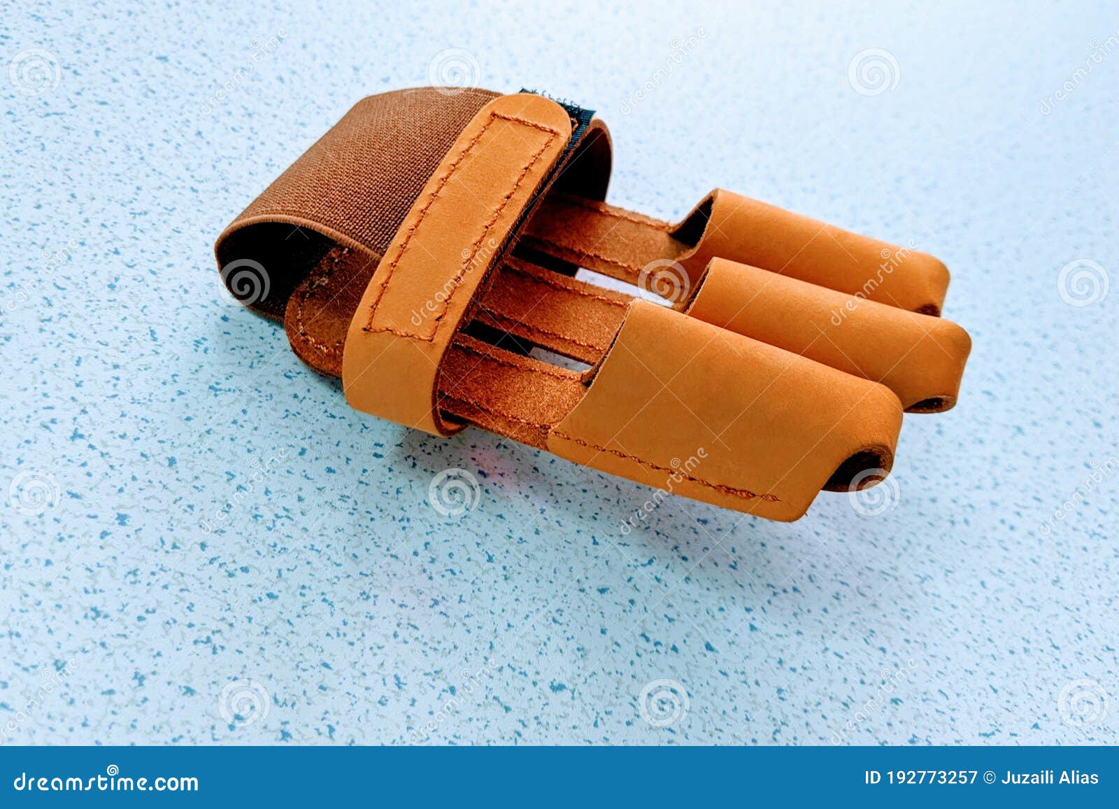 Leather Finger Tab for Archery Sports Accessories Stock Image - Image ...