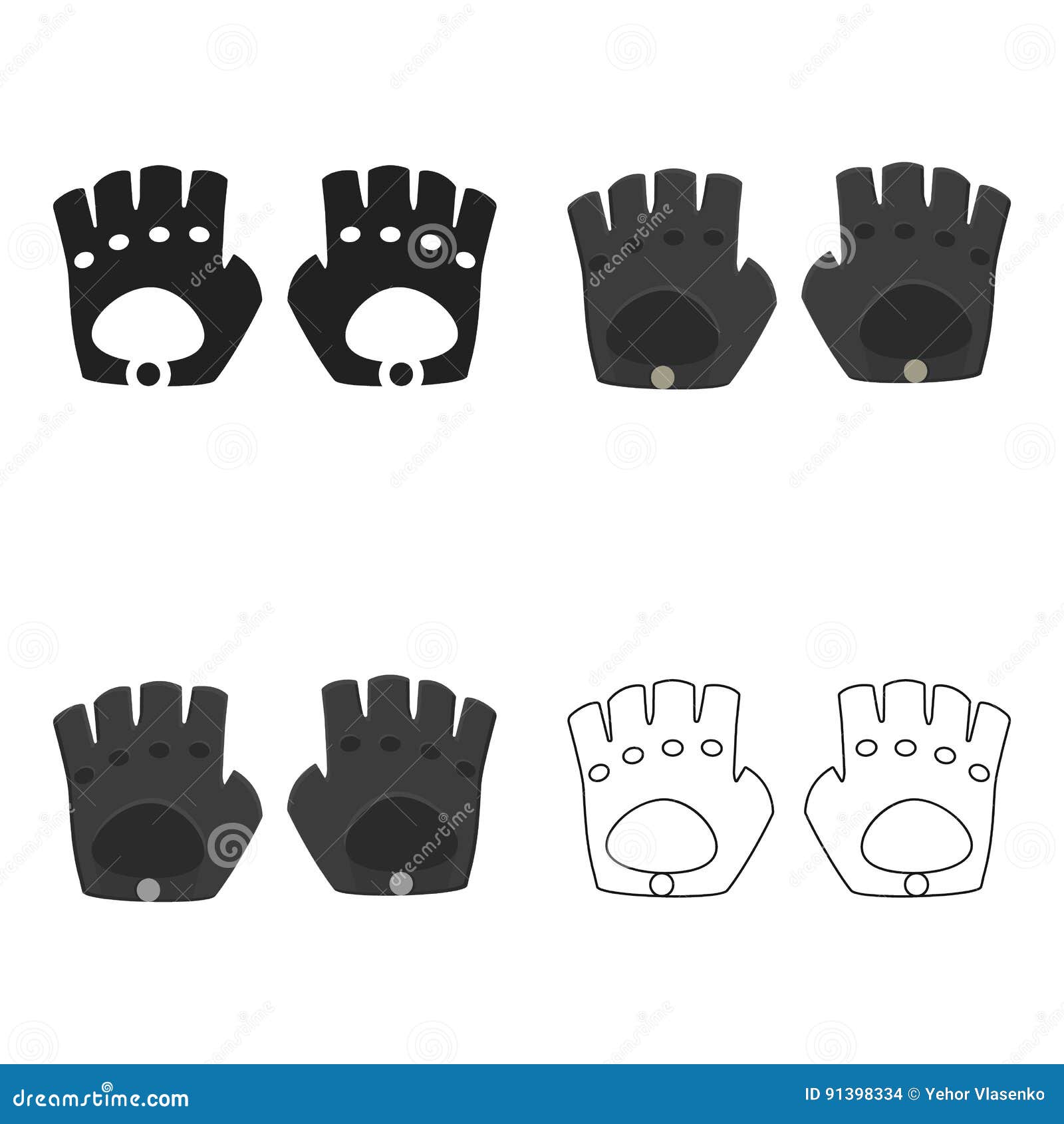 Leather Gloves Icon of Vector Illustration for Web and Mobile Stock ...
