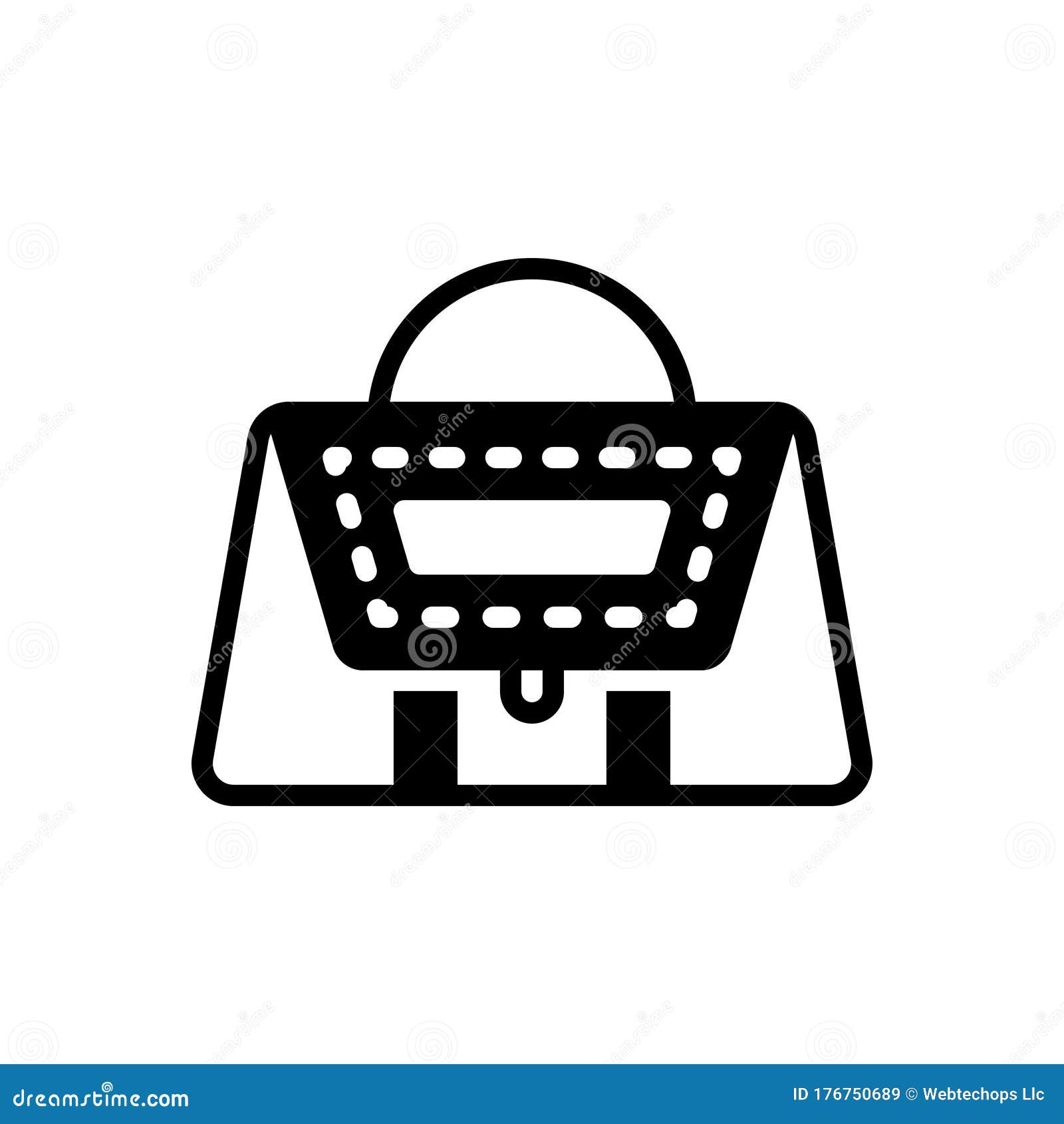 Black Solid Icon for Leather, Purse and Handbag Stock Vector ...