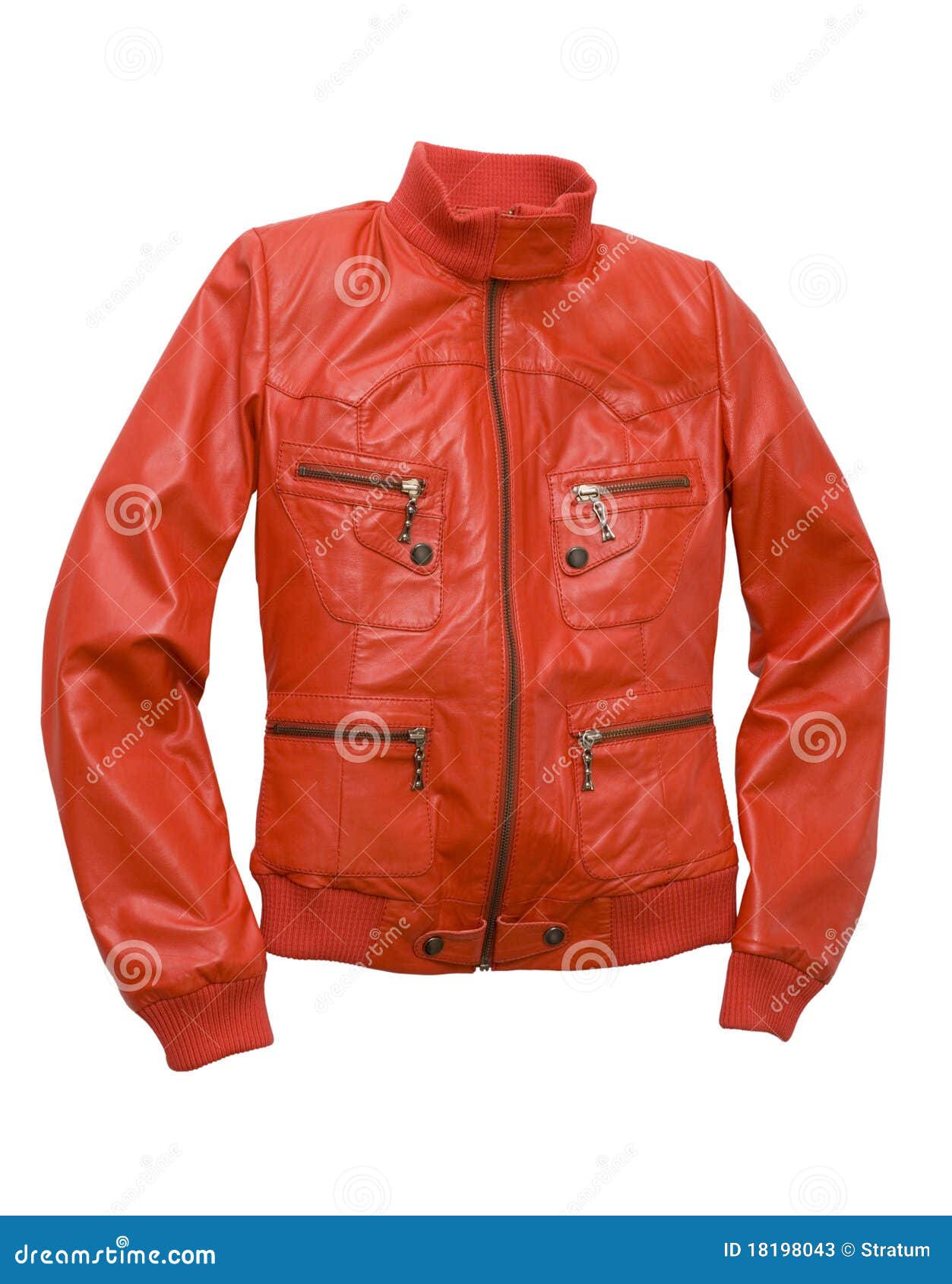 Leather jacket stock image. Image of pelt, style, white - 18198043