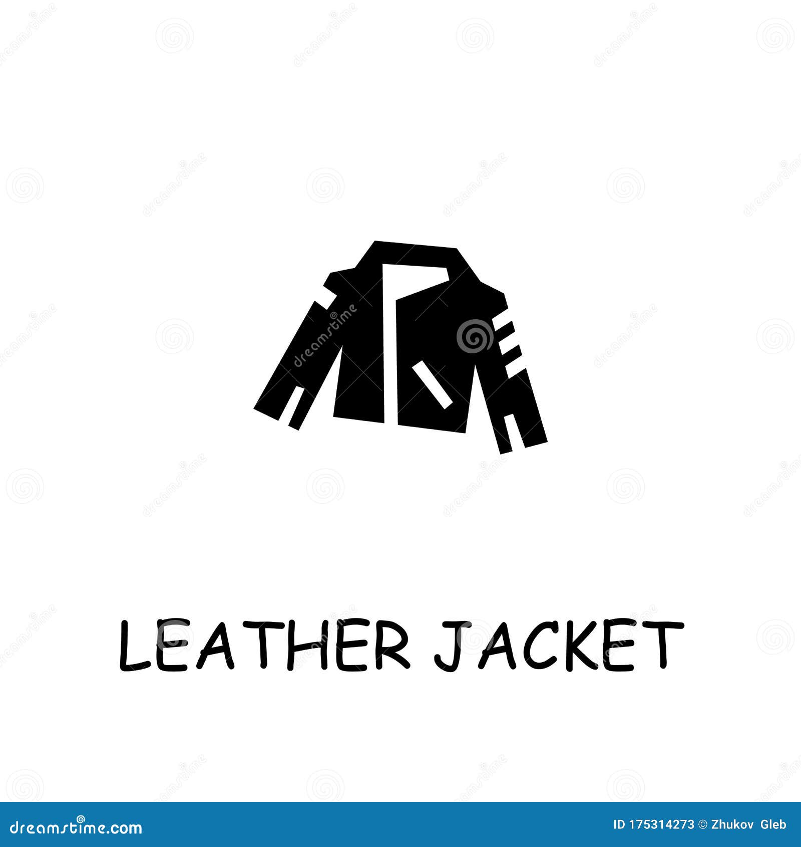 Leather Jacket Flat Vector Icon Stock Illustration - Illustration of ...