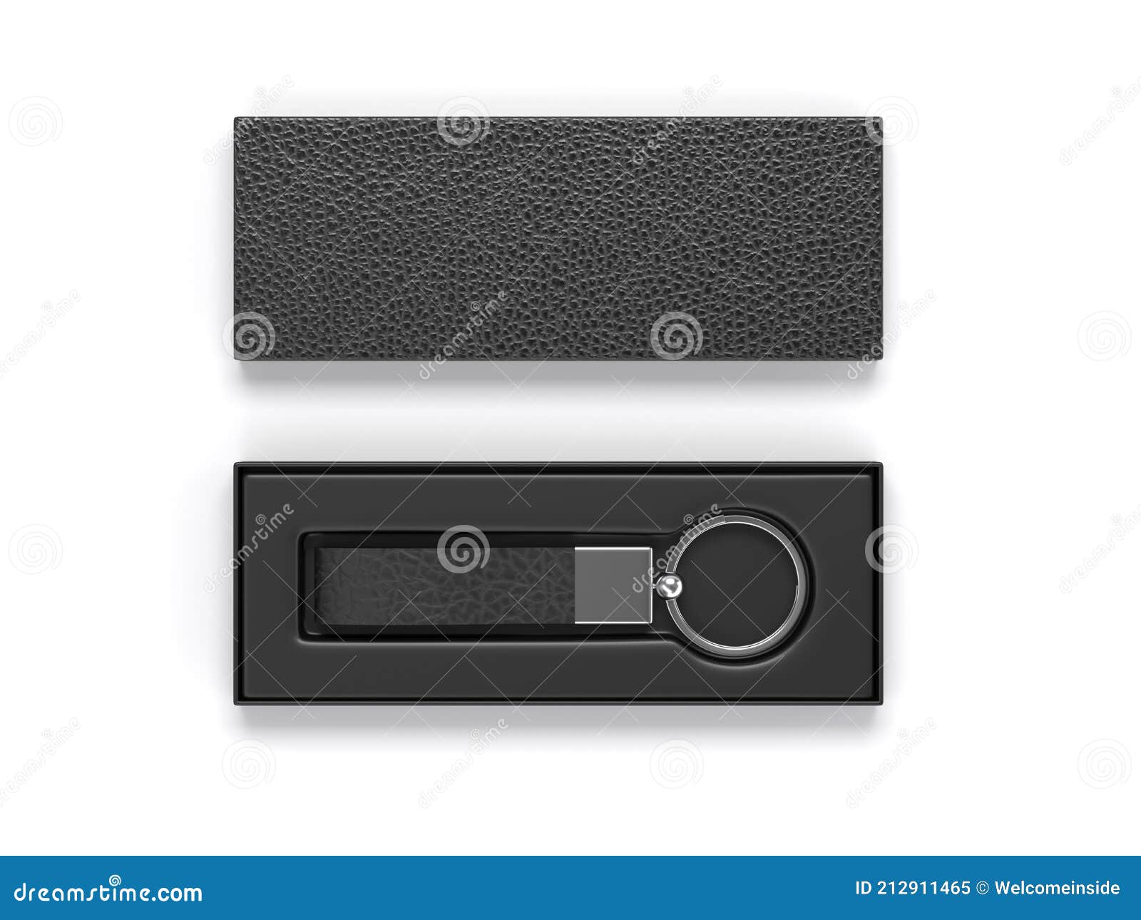 Leather Key Chain Package Box for Branding Stock Illustration ...
