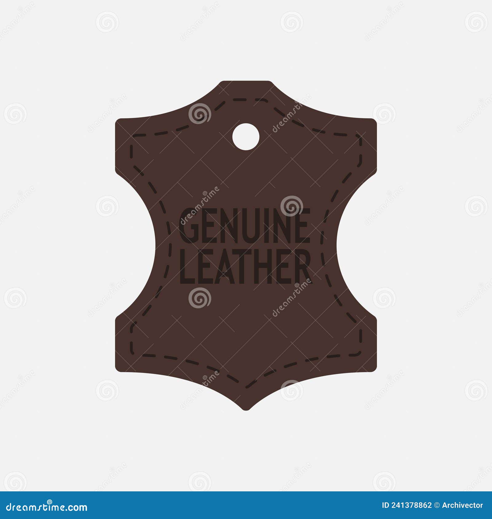 Genuine Leather Graphic Sign Stock Vector - Illustration of guarantee ...
