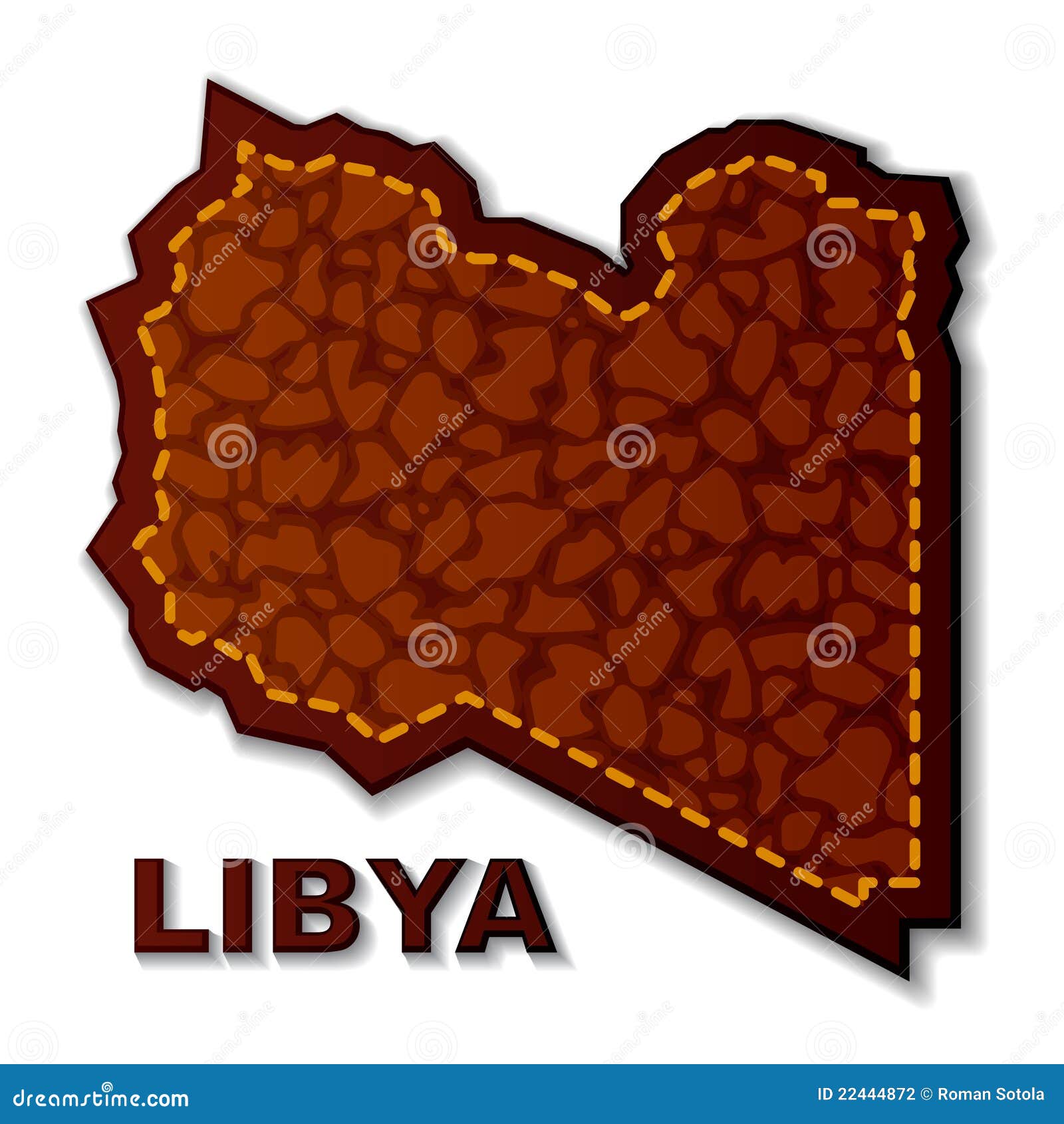 Libyan Republic Flag On Map Vector Illustration | CartoonDealer.com ...
