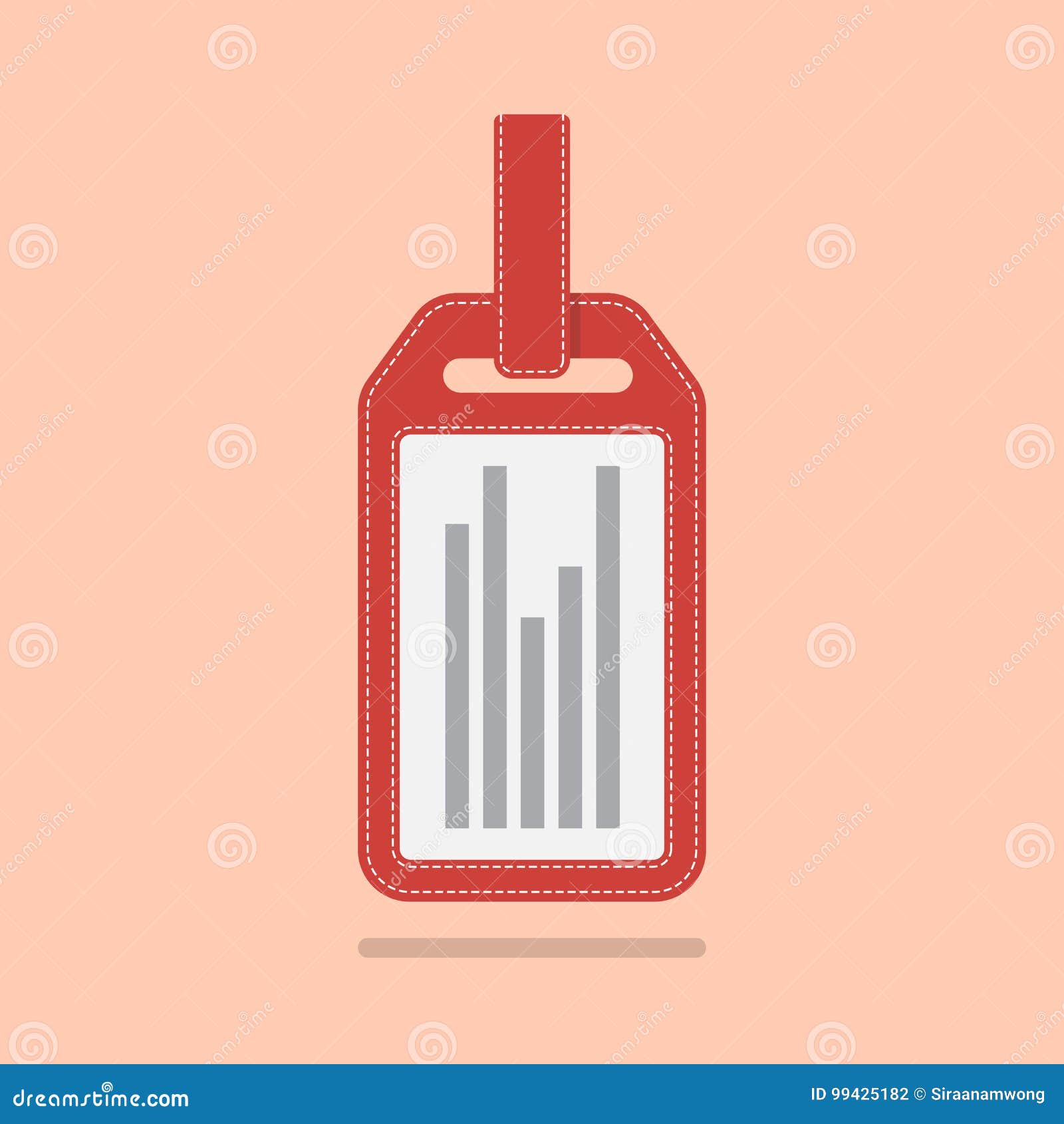 Leather luggage tag stock vector. Illustration of blank - 99425182