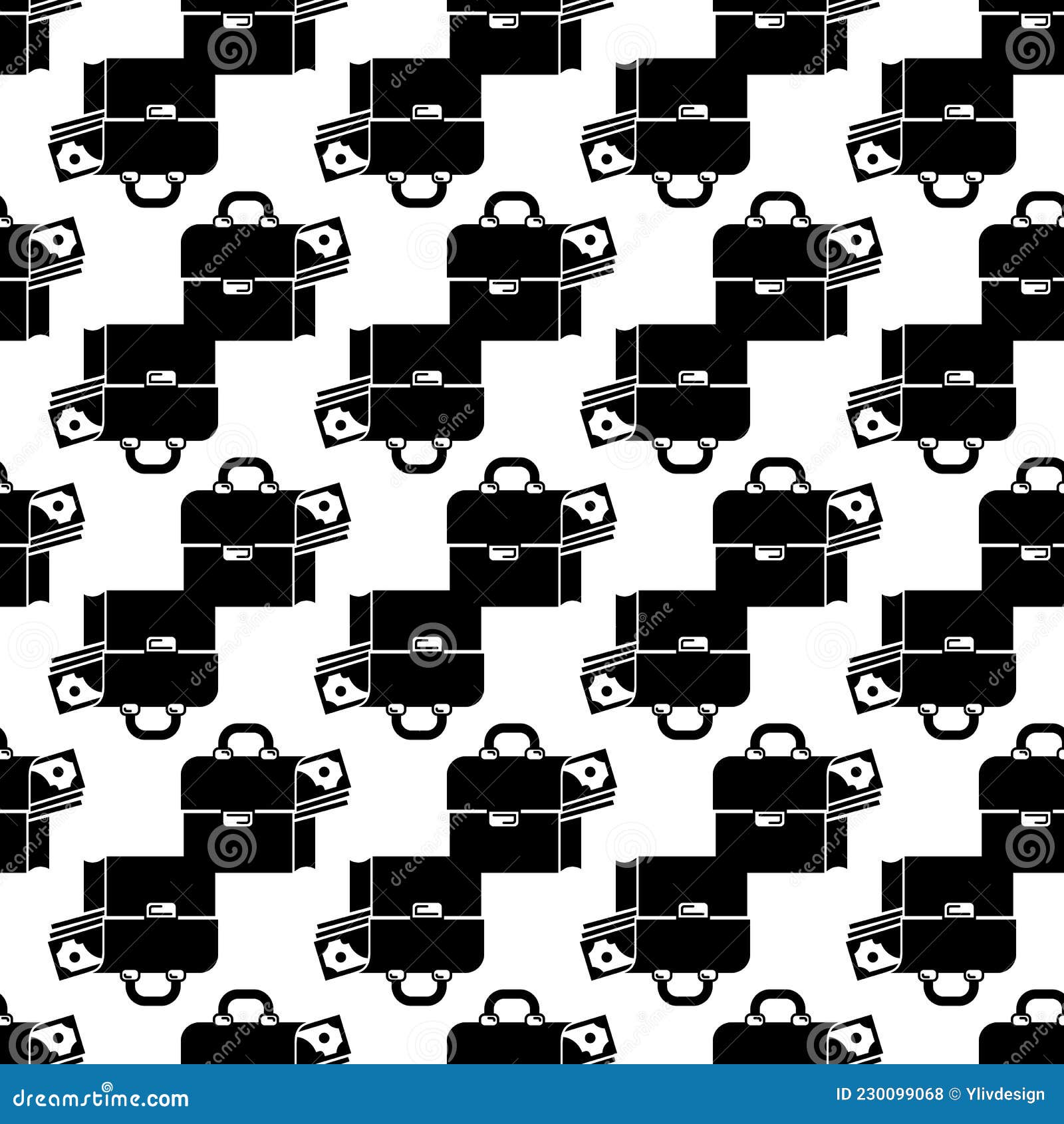 Leather Money Bag Pattern Seamless Vector Stock Vector - Illustration ...