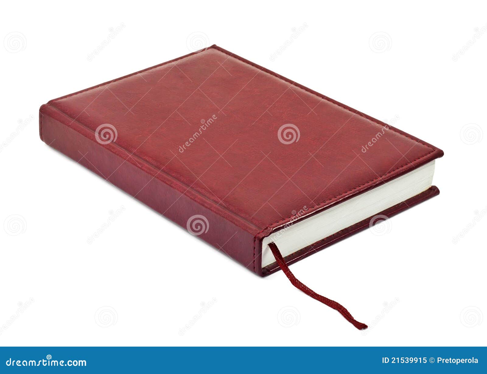 Leather Notebook with Bookmark Stock Image - Image of list, dark: 21539915