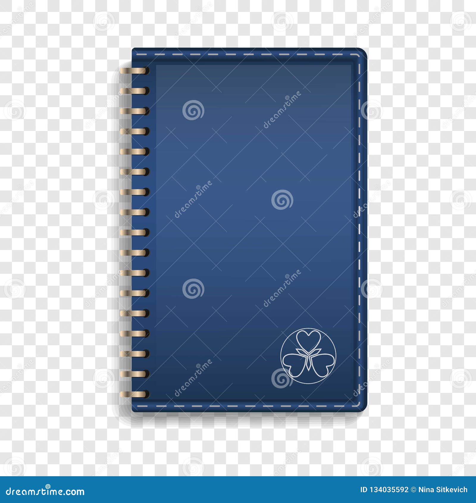 Leather Notebook Icon, Realistic Style Stock Vector - Illustration of ...