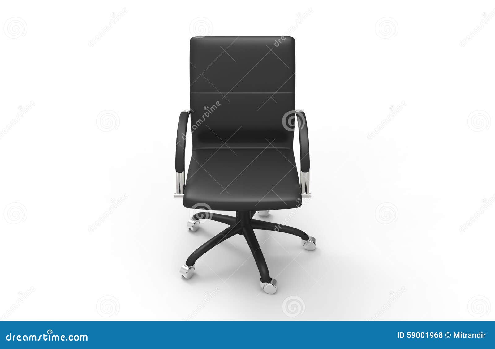 Leather Office Chair - Top Front View Stock Illustration - Illustration ...